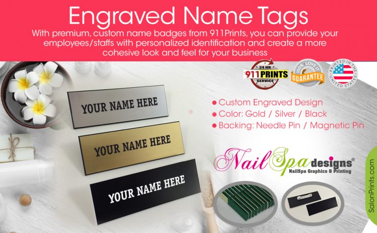 Nail Spa Engraved Nametags NSD-NT - 911Prints || 24hr Printing ...