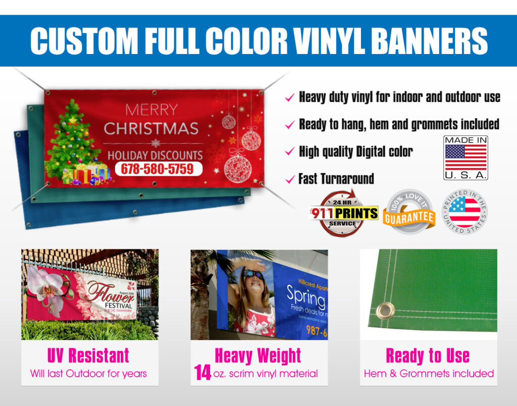 Custom Vinyl Banner - 911Prints || 24hr Printing & Marketing Services